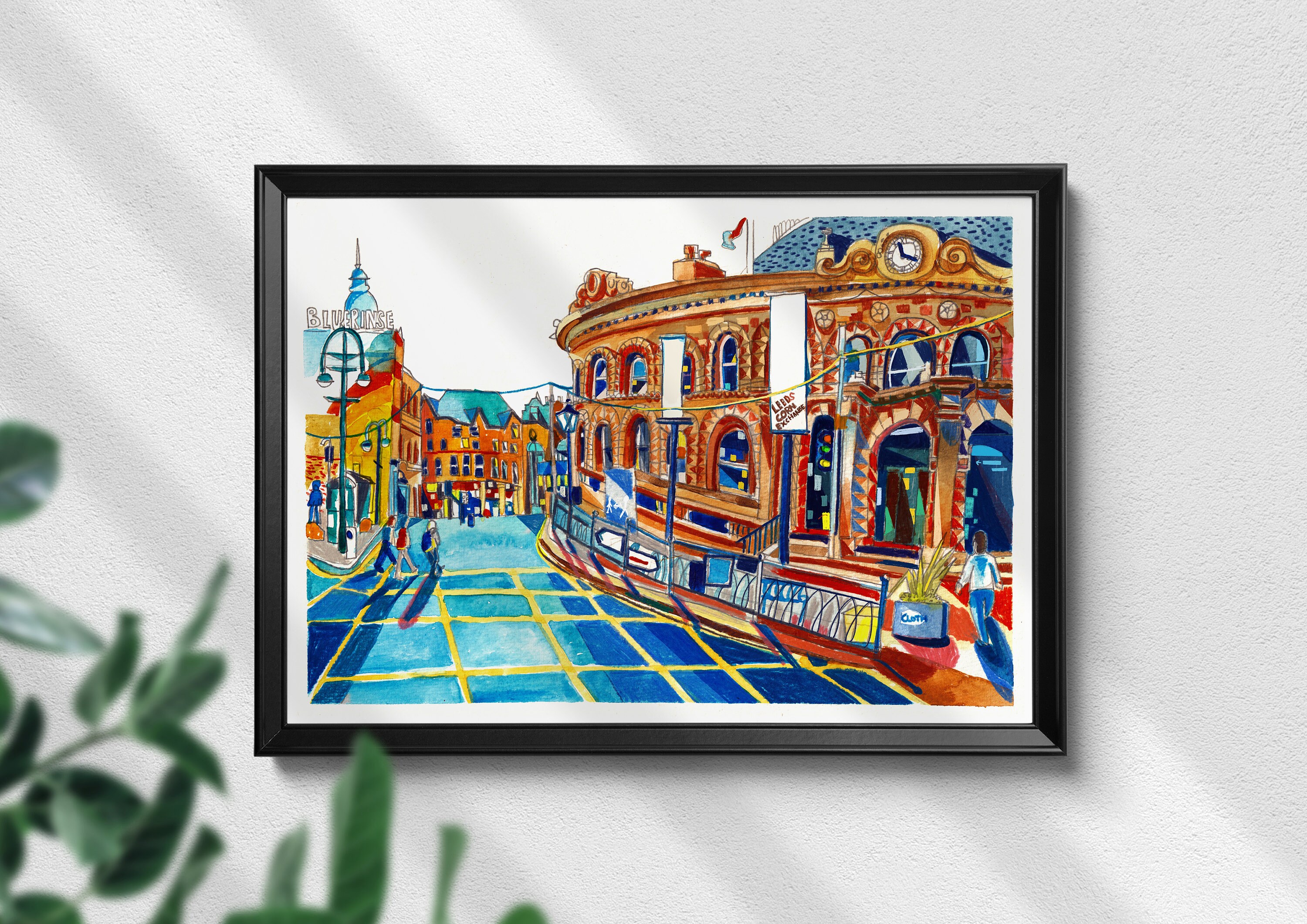 Leeds Artwork Print Leeds UK Leeds Corn Exchange Leeds Wall | Etsy