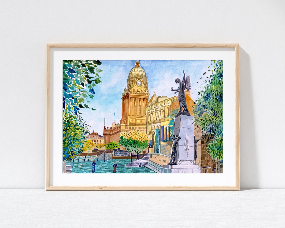 Leeds England, Leeds Art Gallery, Leeds Town Hall, the Headrow ...