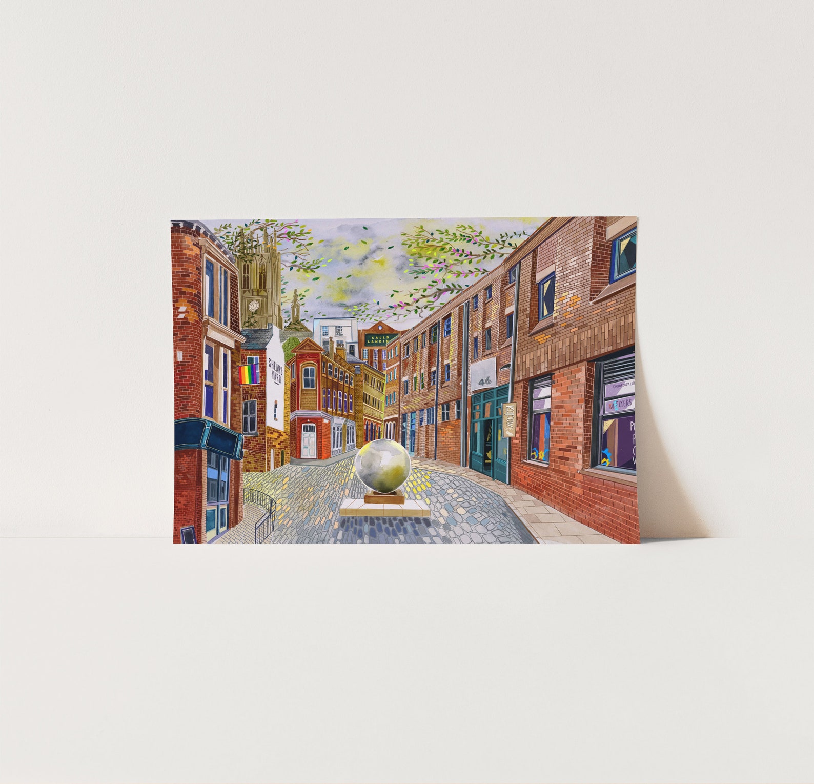 Leeds Art Print, the Calls, Leeds Collage Illustration, Leeds Minster ...