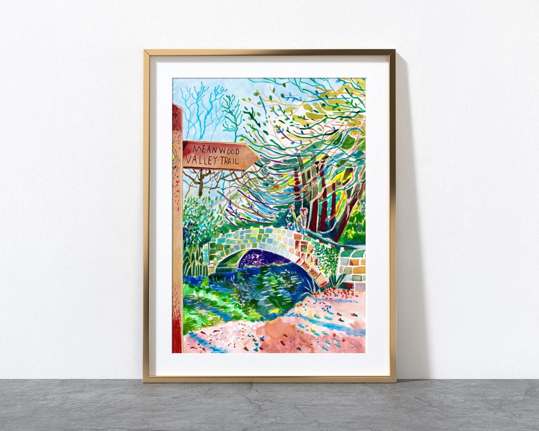 Leeds England, Meanwood Park, Yorkshire, Leeds Art Print, Leeds Poster ...