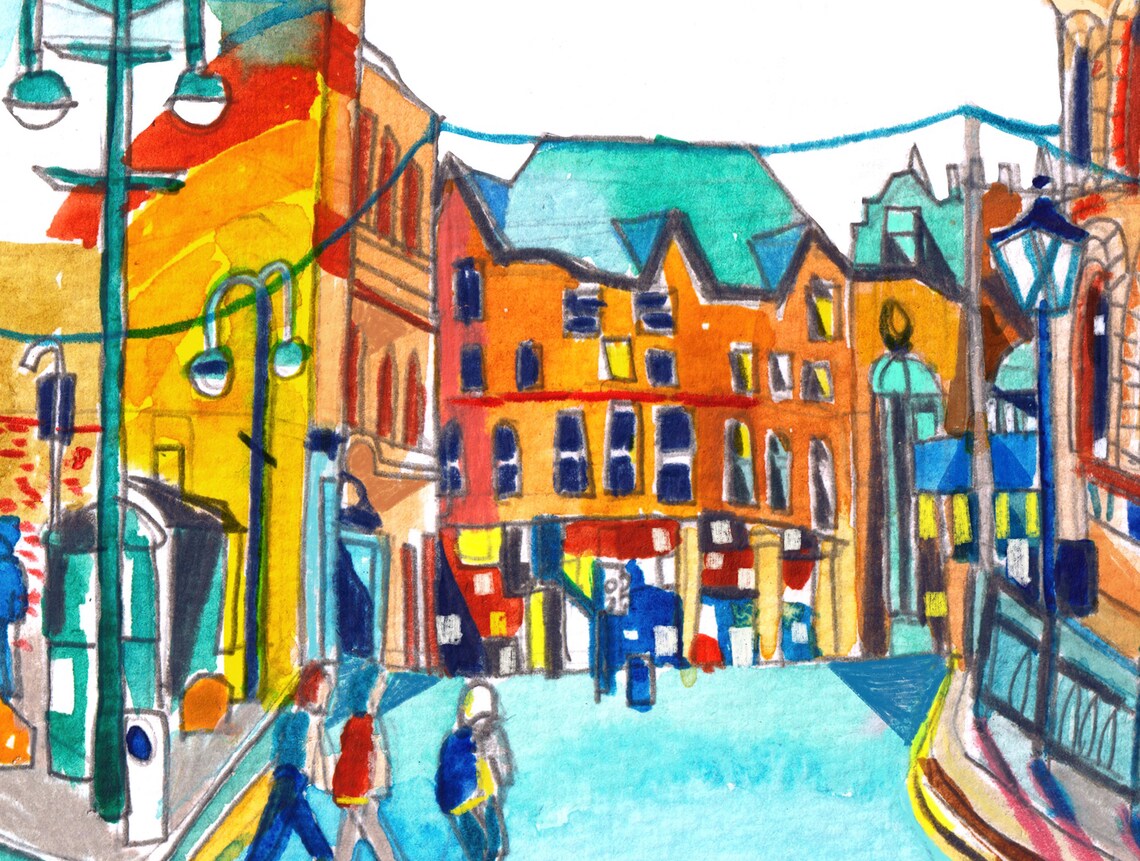 Leeds Artwork Print Leeds UK Leeds Corn Exchange Leeds Wall - Etsy UK