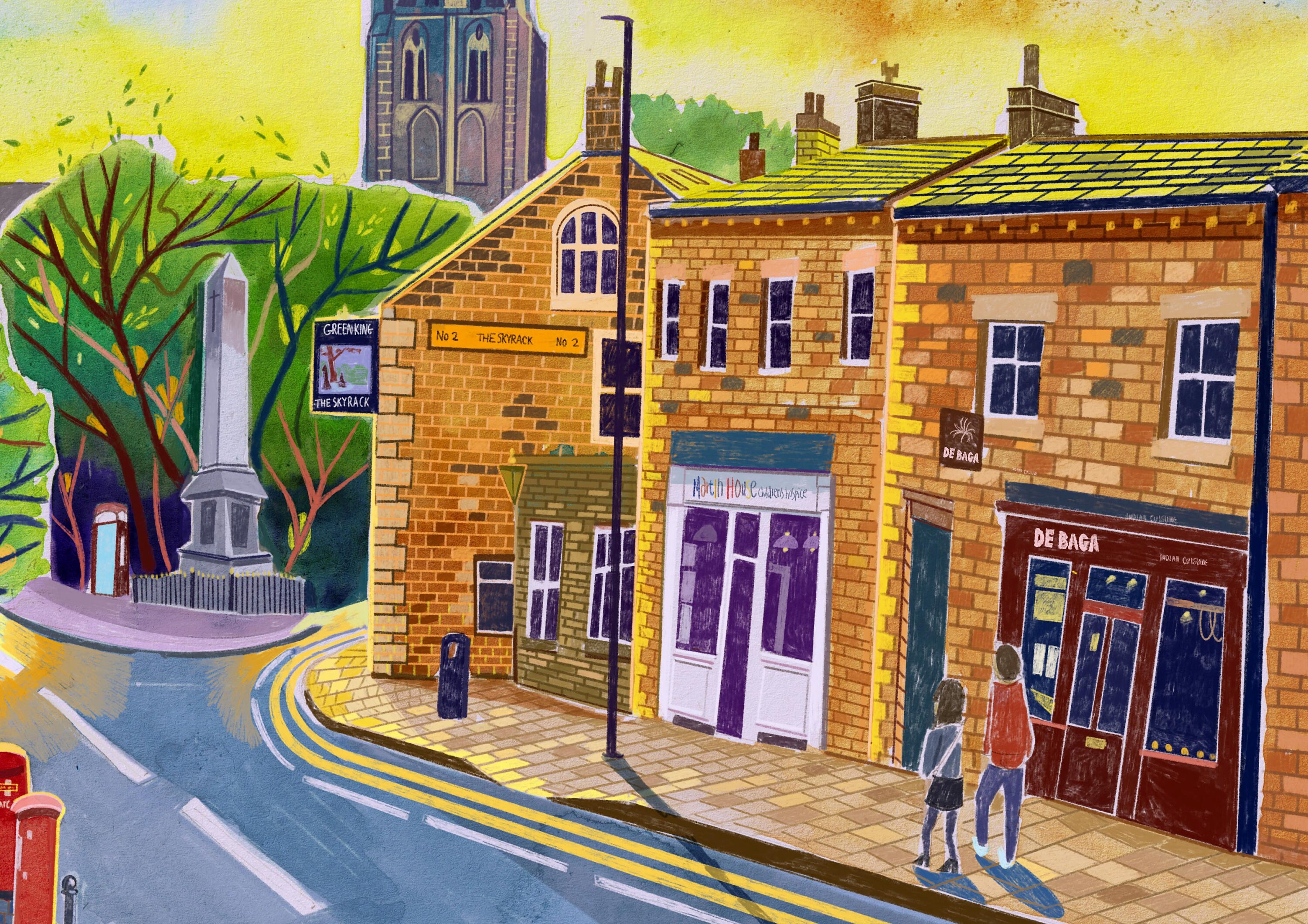 Leeds Art Print, Headingley, Otley Road, West Yorkshire, Skyrack Pub ...