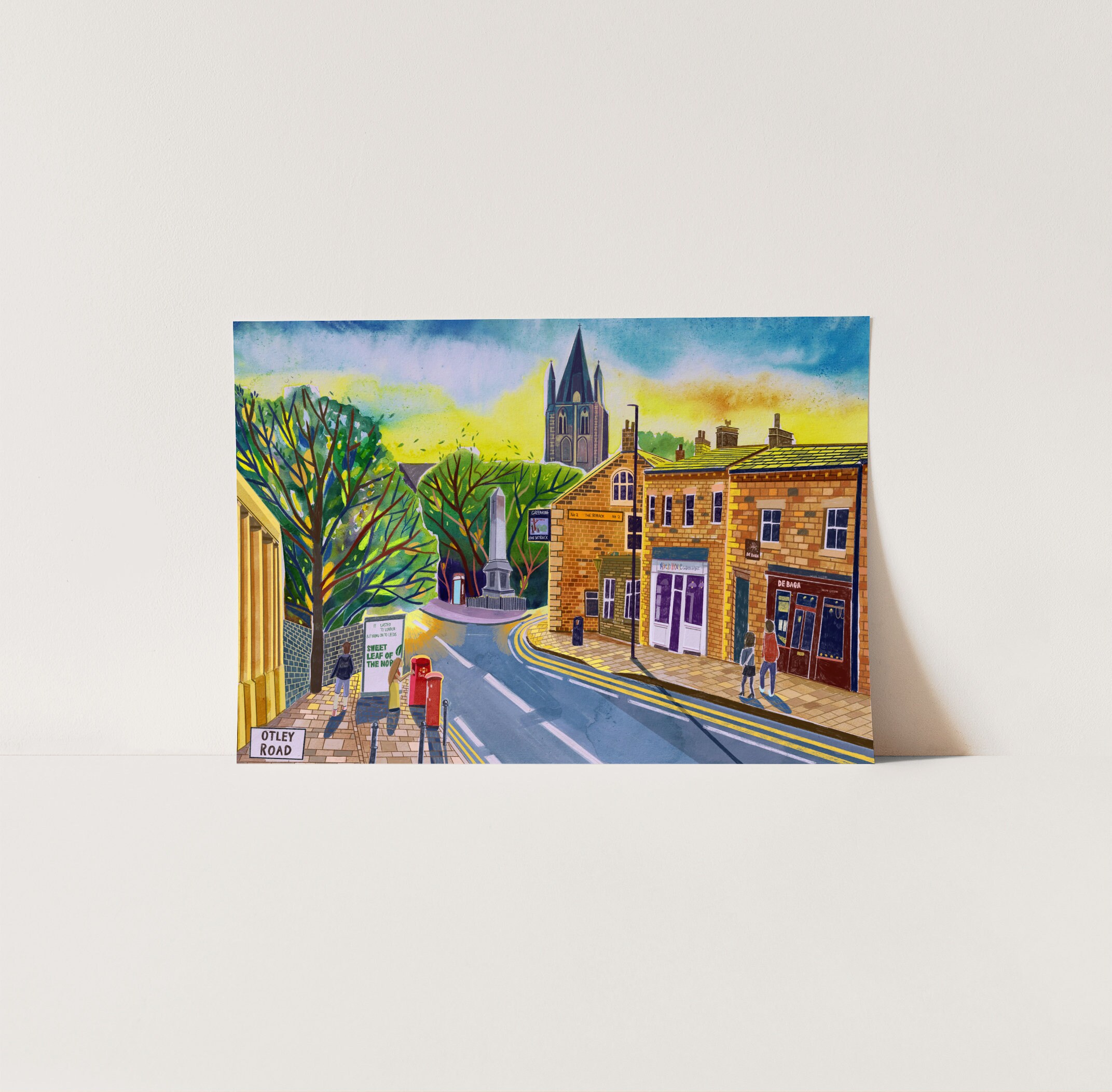 Leeds Art Print, Headingley, Otley Road, West Yorkshire, Skyrack Pub ...