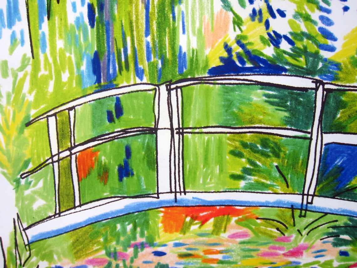 Claude Monet, Bridge Over Waterlily Pond, Impressionist Art, Modern ...