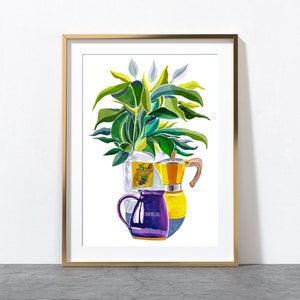 Leeds Art Print, Kapow Coffee, Made in Leeds, Cafetiere, Ceramic Mug ...