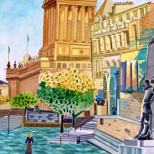 Leeds England, Leeds Art Gallery, Leeds Town Hall, the Headrow ...