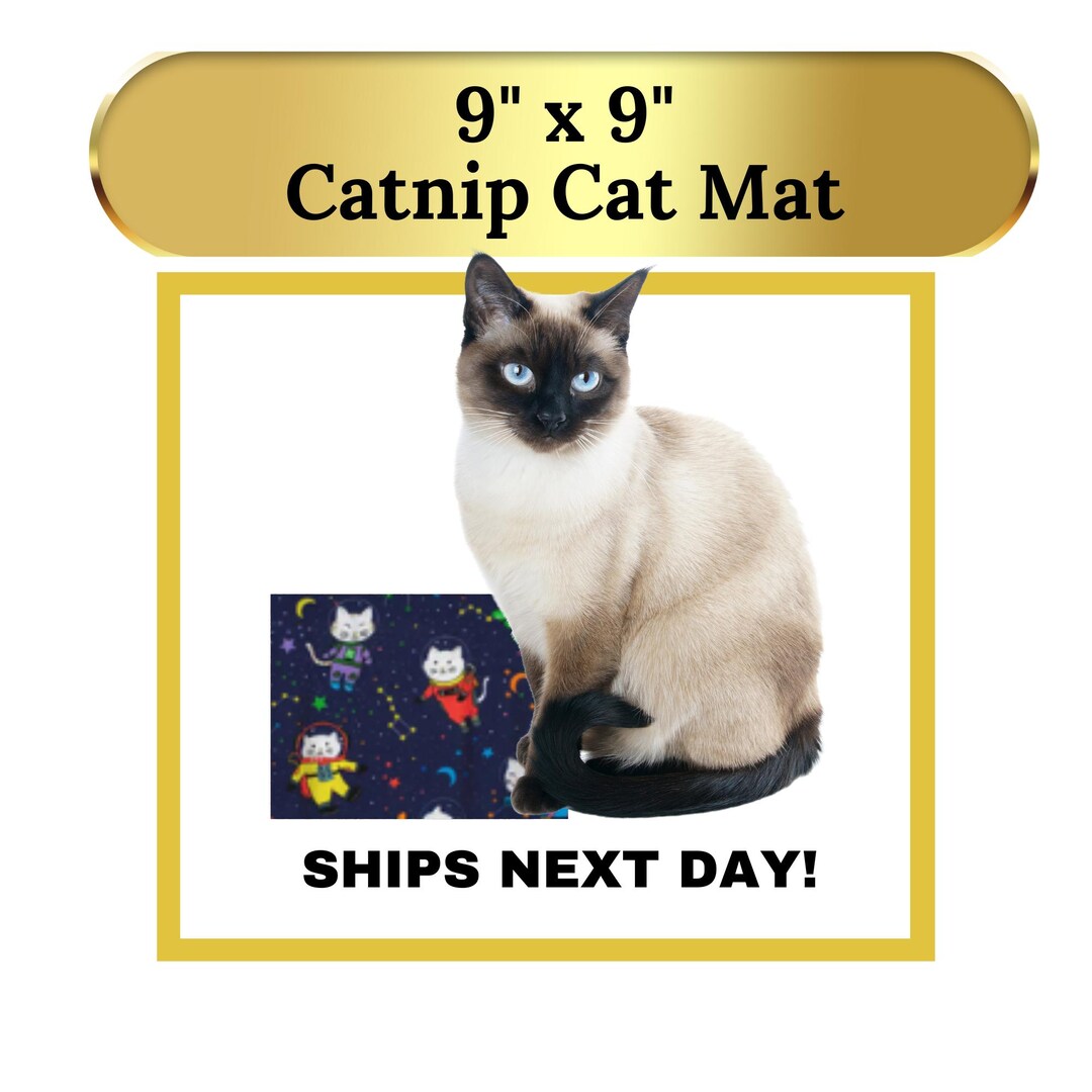 Handcrafted 9x9 Catnip Mat - Unique Cat Toy - Ideal Gifts for Cat ...