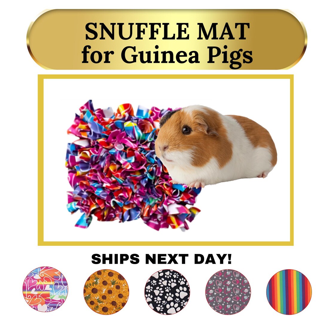 Guinea Pig Snuffle Mat - Natural Foraging Toy for Small Pets - Handmade ...