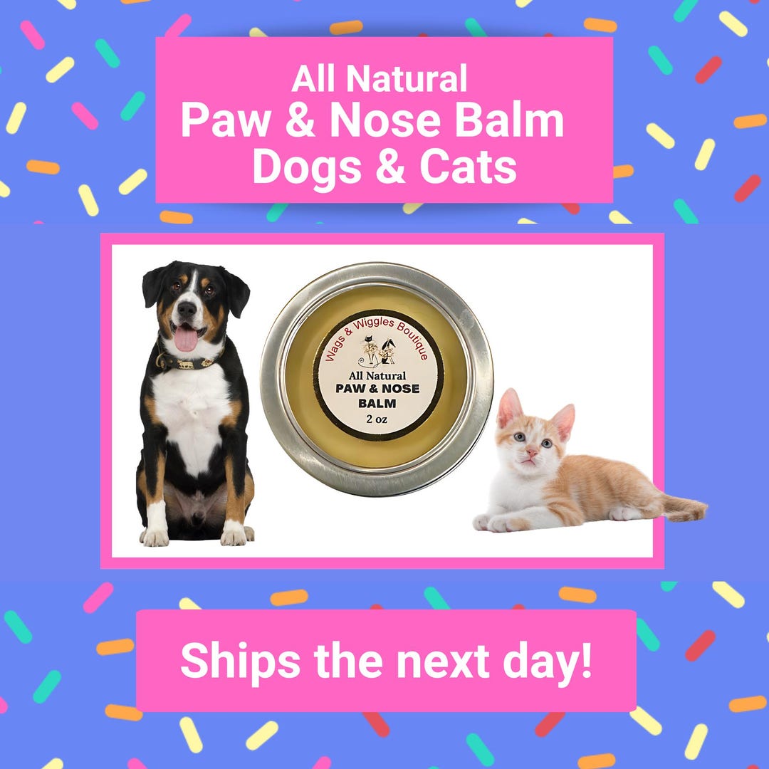 Pet Paw Balm - All Natural Moisturizer and Healing Balm for Cats and ...