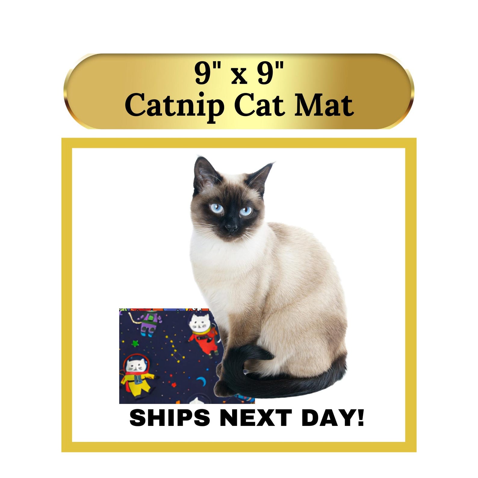 Catnip Toy 9x9 Inches Mat: Cushioned Soft Fabric - Durable & Natural - Etsy