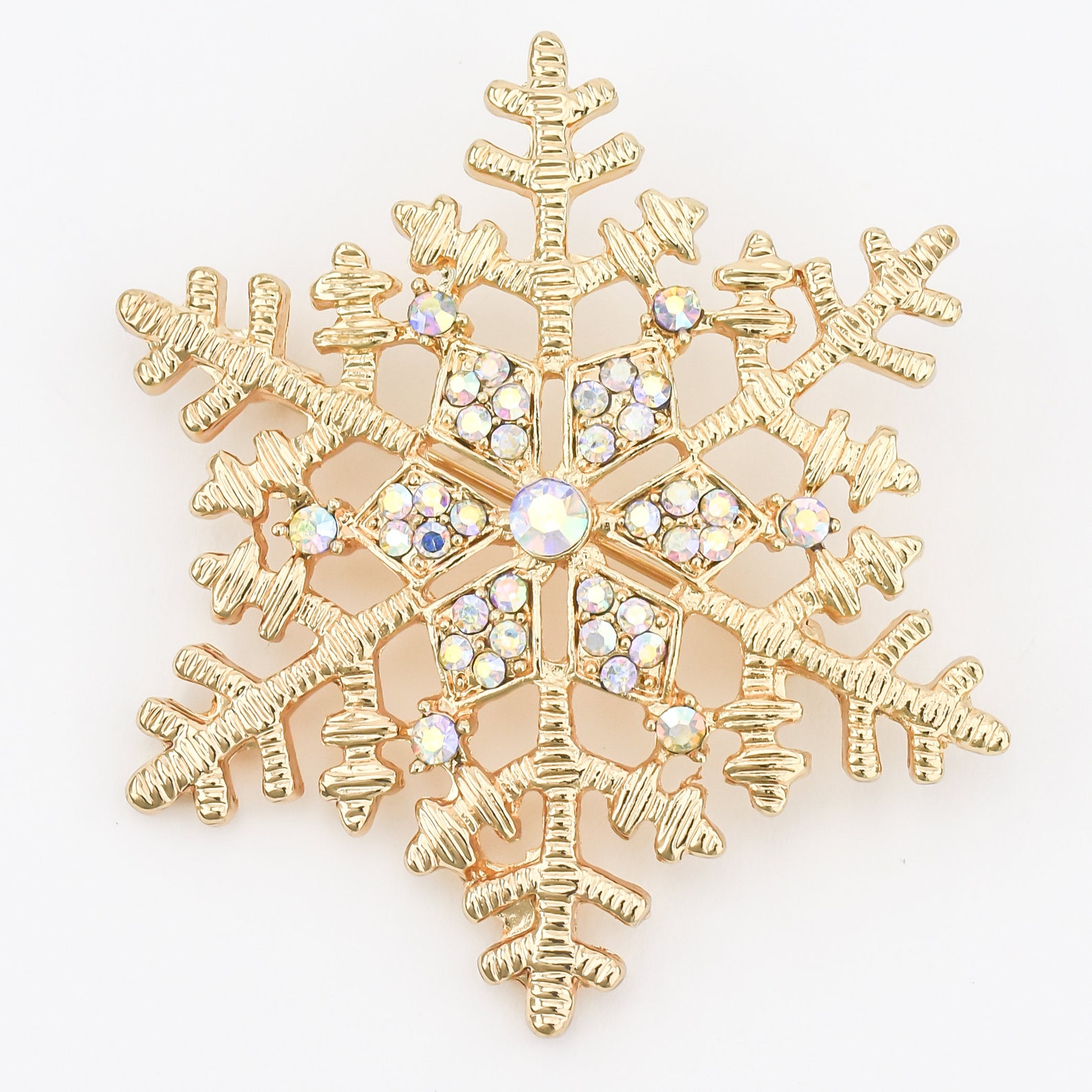 Snowflake Brooch Snow Flake Pin Winter Wedding Brooch | Etsy