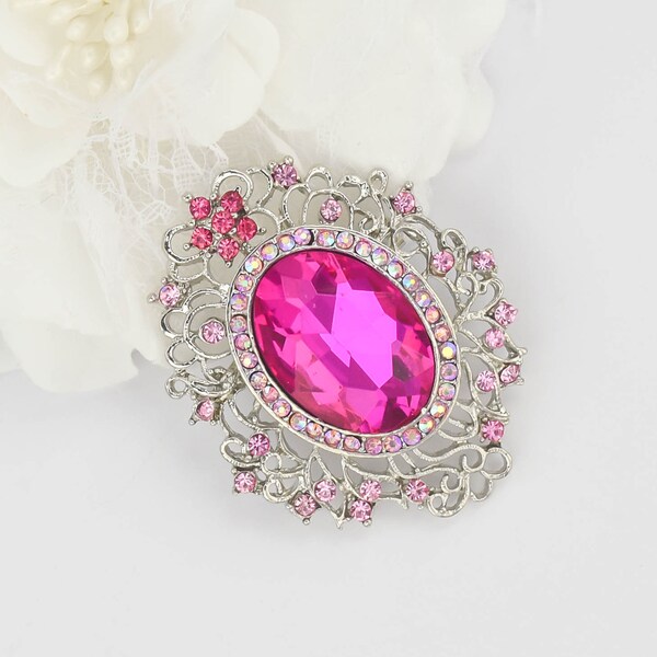 Pink Wedding Brooch - Etsy
