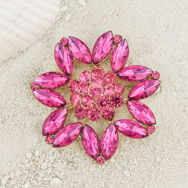 Hot Pink Brooch - Etsy