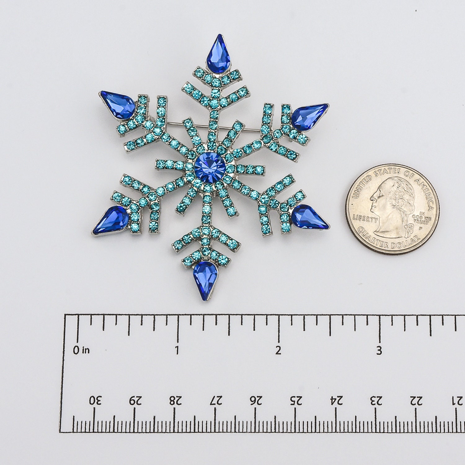 Blue Snowflake Brooch Snowflake Brooch Pin Christmas Gift | Etsy