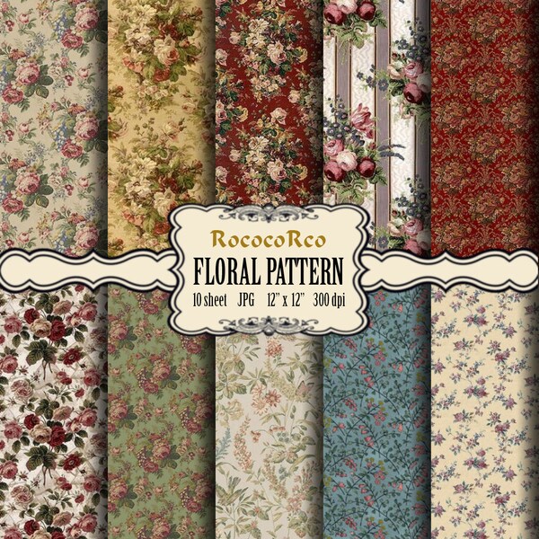 Damask Digital Paper - Etsy