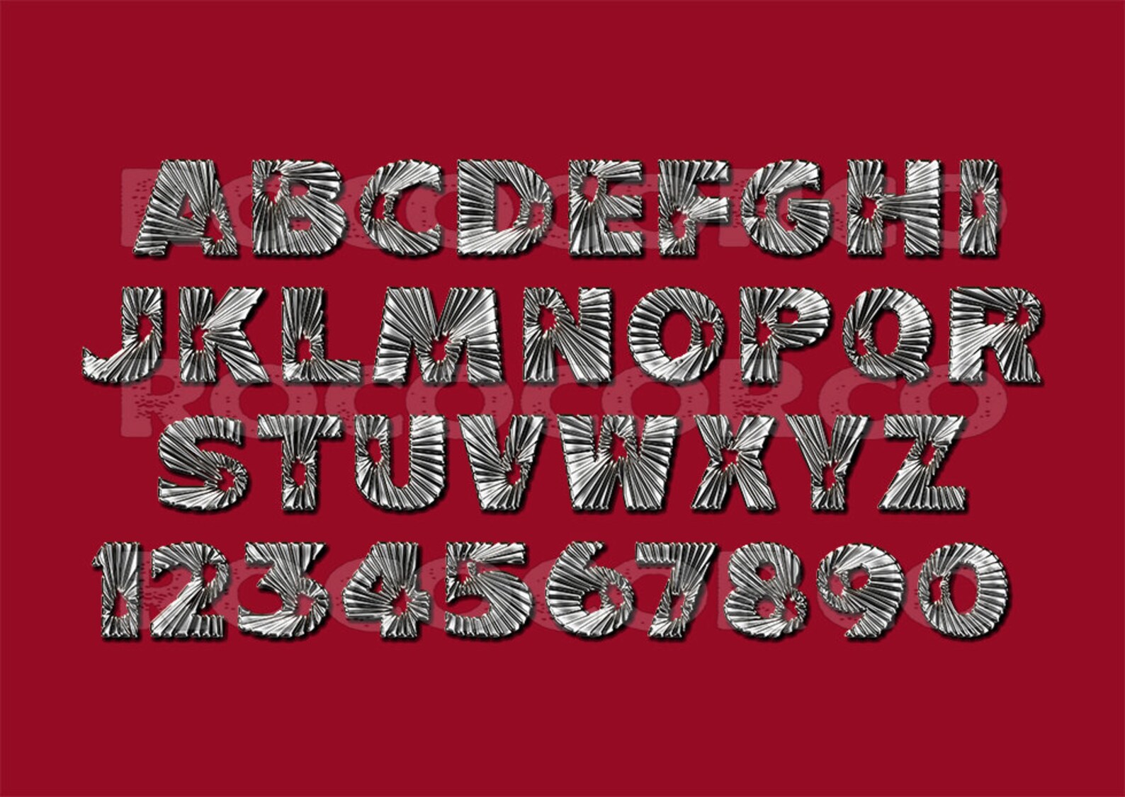 Alphabet Font Design 23. Silver Gold Bronze Transparent PNG - Etsy