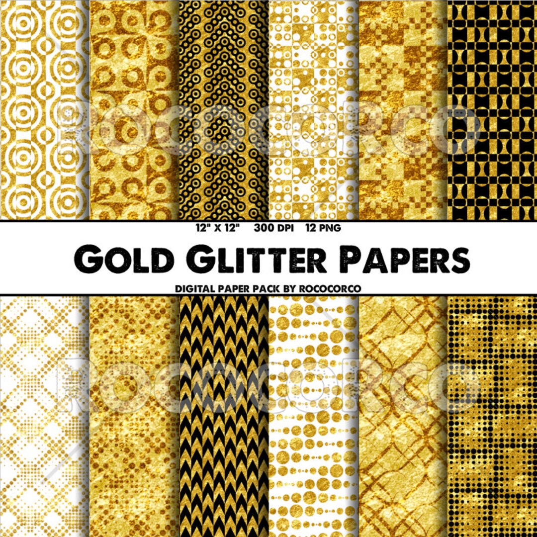 Gold-glitter-digital-papers___gold Bokeh Digital Paper, Gold Sparkle ...