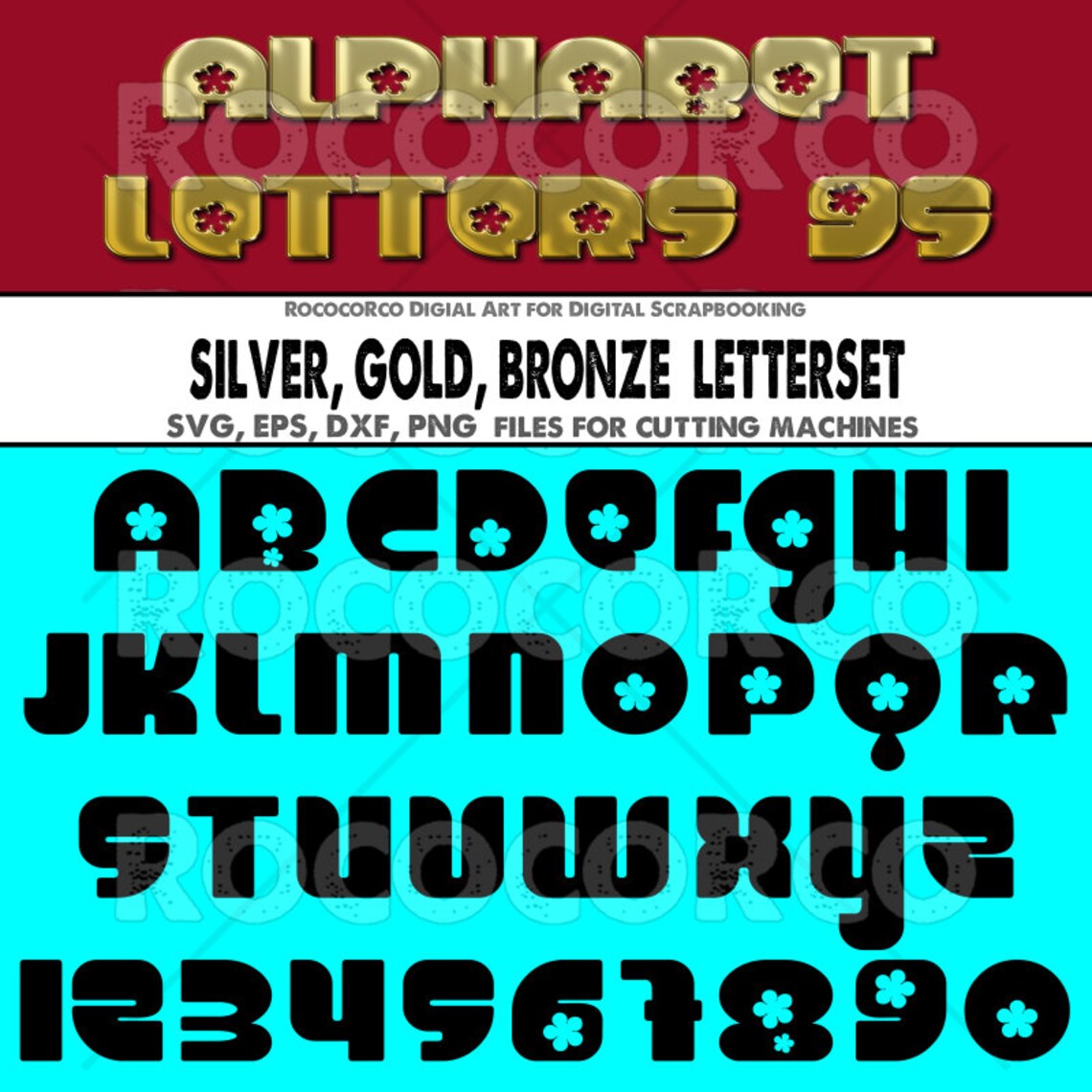 Alphabet Font Design 95. Silver Gold Bronze Transparent PNG | Etsy