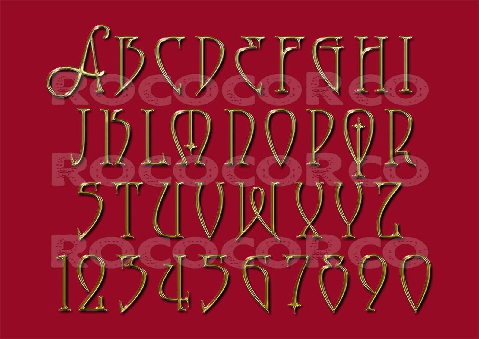 Alphabet Font Design 53. Silver Gold Bronze Transparent PNG - Etsy