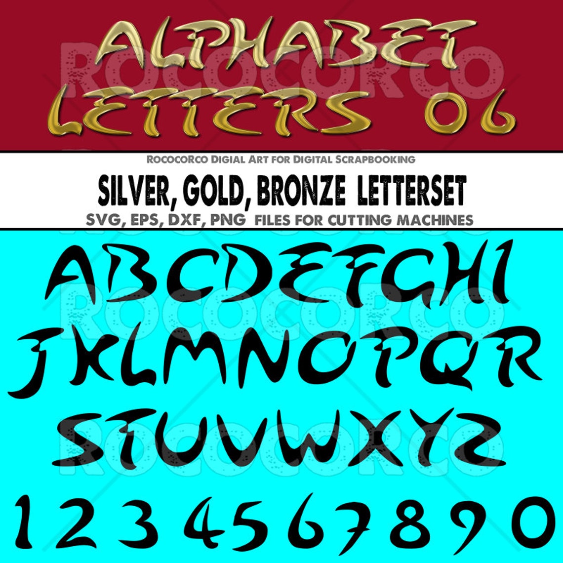 Alphabet Font Design 06. Silver Gold Bronze Transparent PNG - Etsy