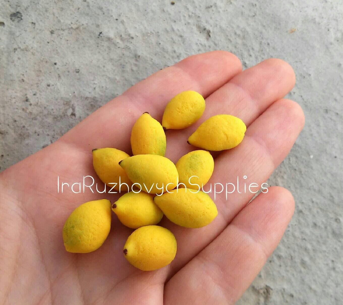 10 Pcs. Lemons , Polymer Clay Beads, Lemon - Etsy