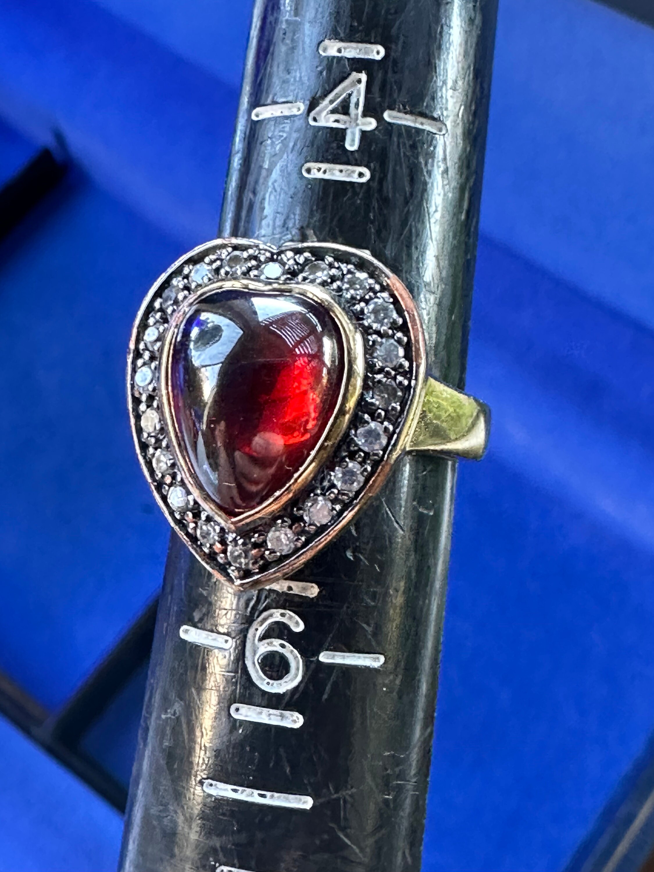 Ruby Red Heart Jackie Kennedy Ring by Camrose and Kross - Etsy