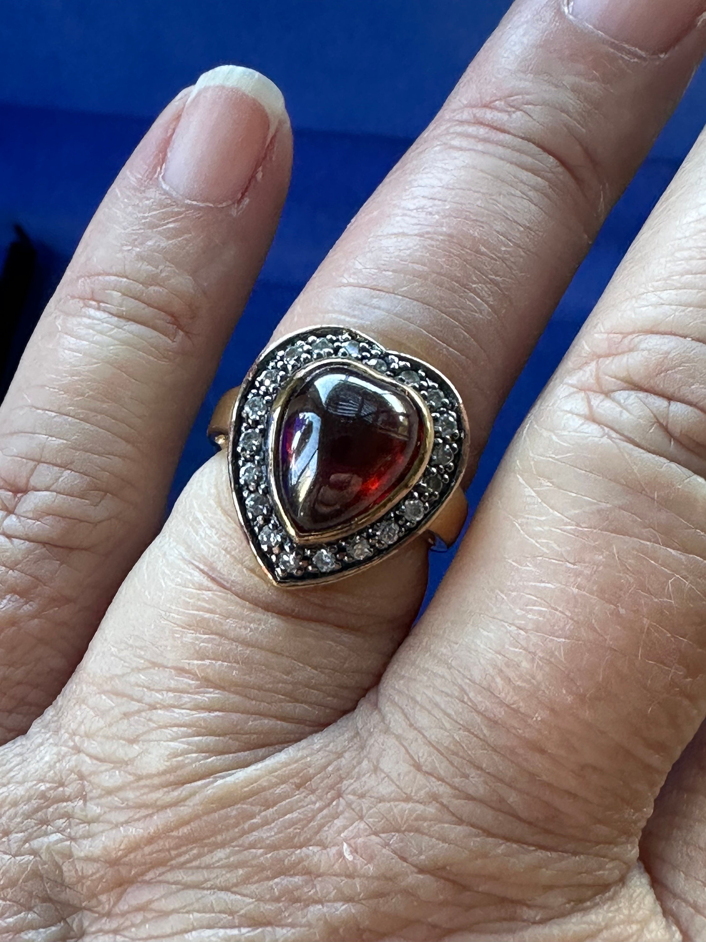 Ruby Red Heart Jackie Kennedy Ring by Camrose and Kross - Etsy