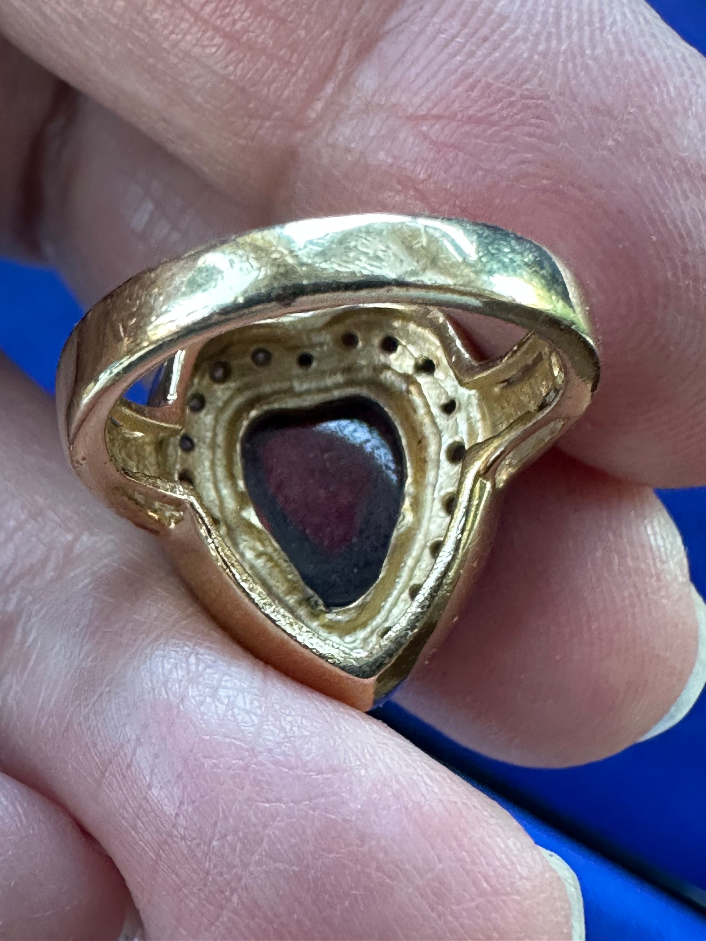 Ruby Red Heart Jackie Kennedy Ring by Camrose and Kross - Etsy