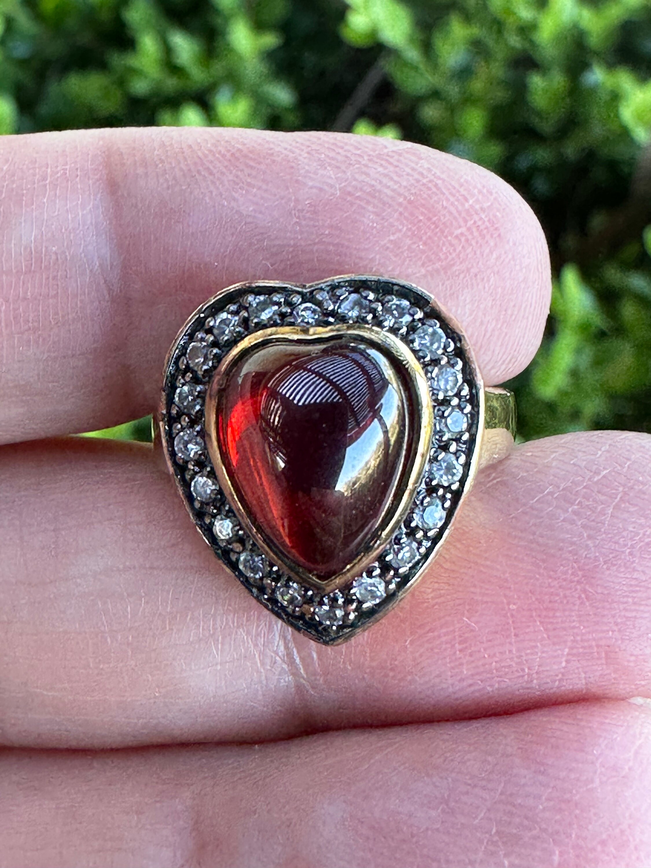 Ruby Red Heart Jackie Kennedy Ring by Camrose and Kross - Etsy