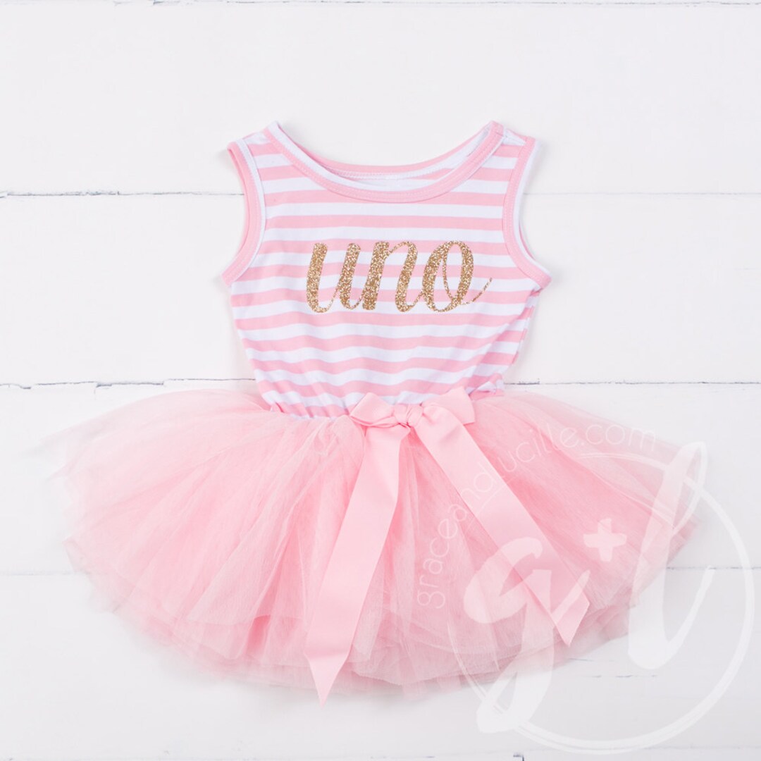Unobirthday Outfit Uno Birthday Dress Gold Glitter Spanish - Etsy