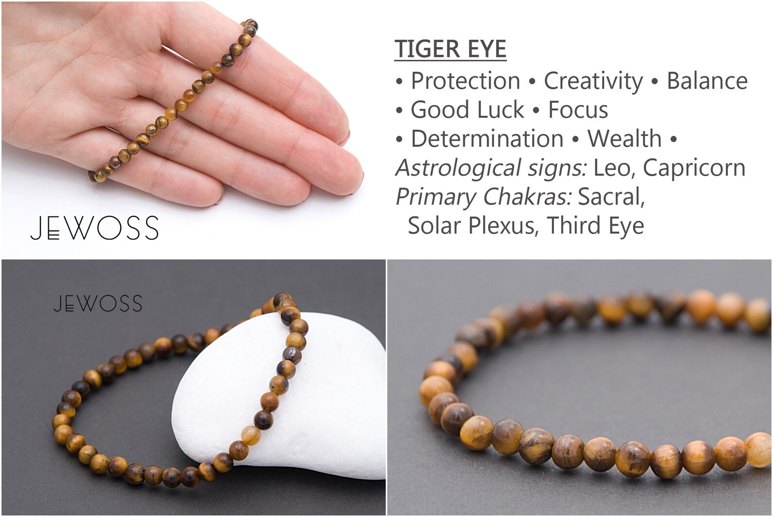 Tiny Tiger Eye Bracelet. Wealth Good Luck Protective Energy. - Etsy