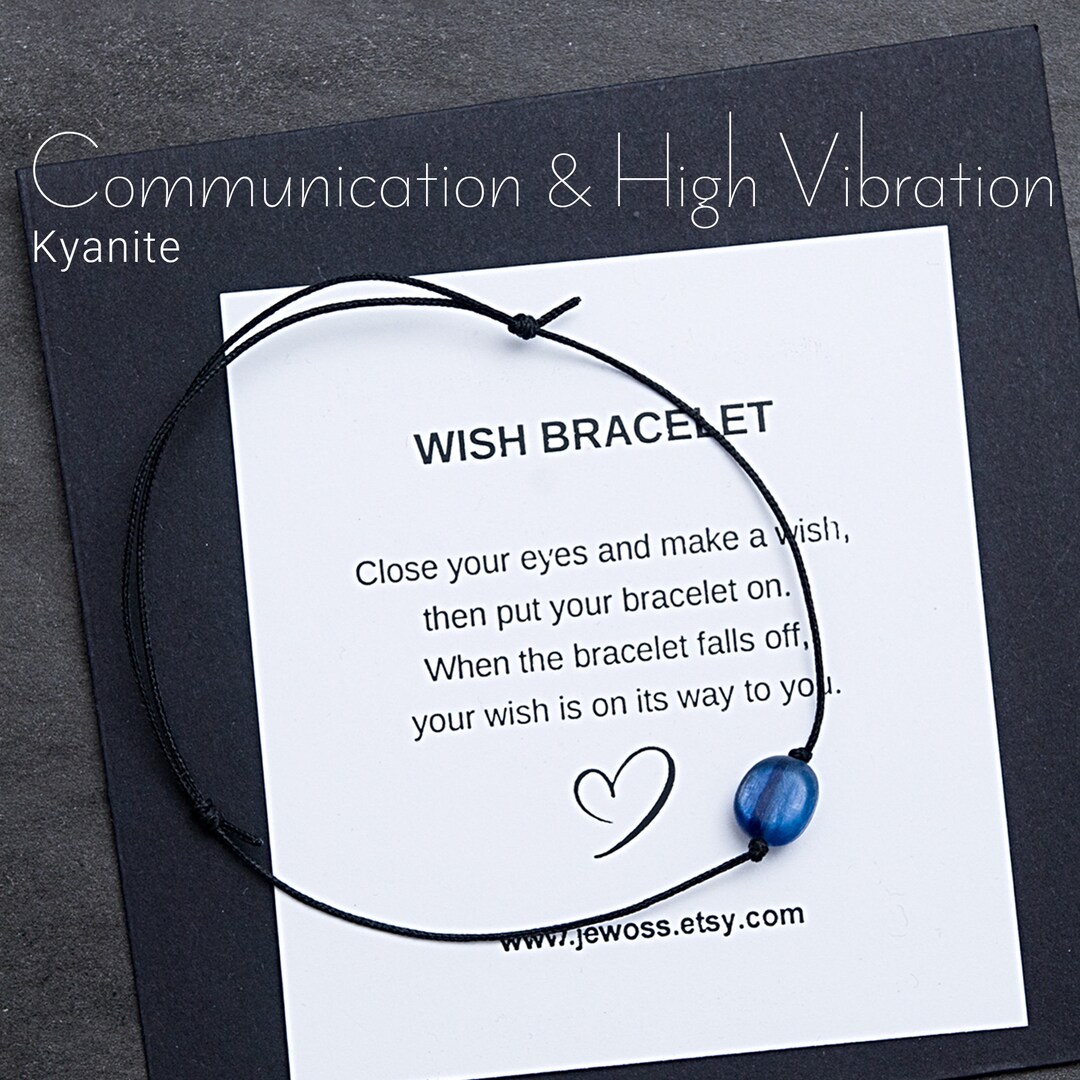 Kyanite Wish Bracelet With Communication and High Vibration Energy ...