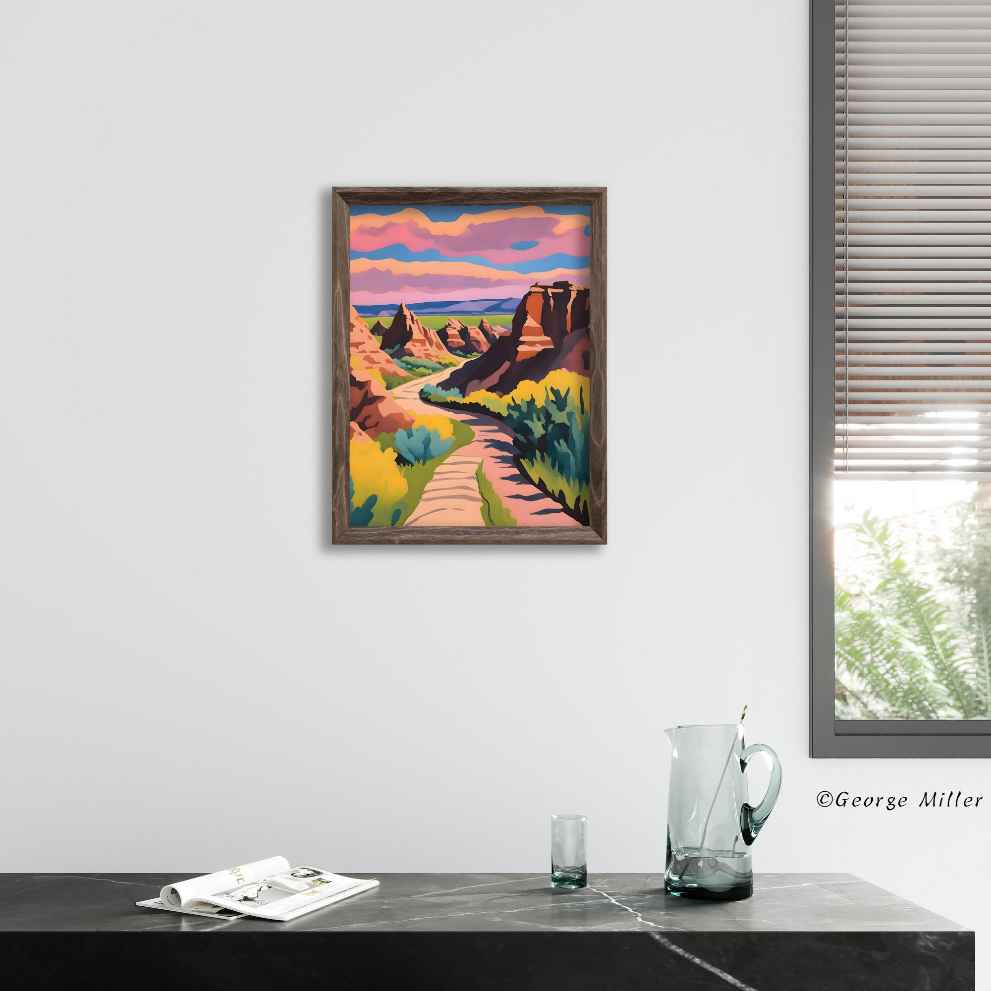 Badlands Loop Road in Badlands National Park Usa Travel Print, Giclee ...