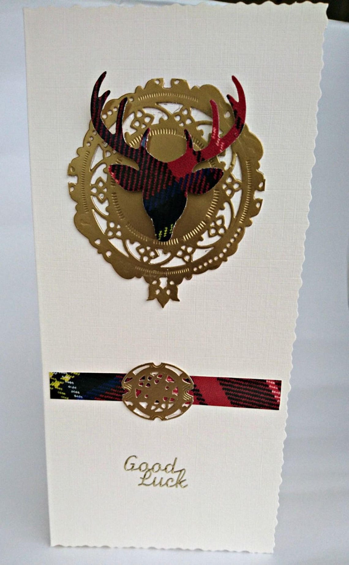 Scottish Stag Tartan Clan Cardstag Head Cresthappy - Etsy UK