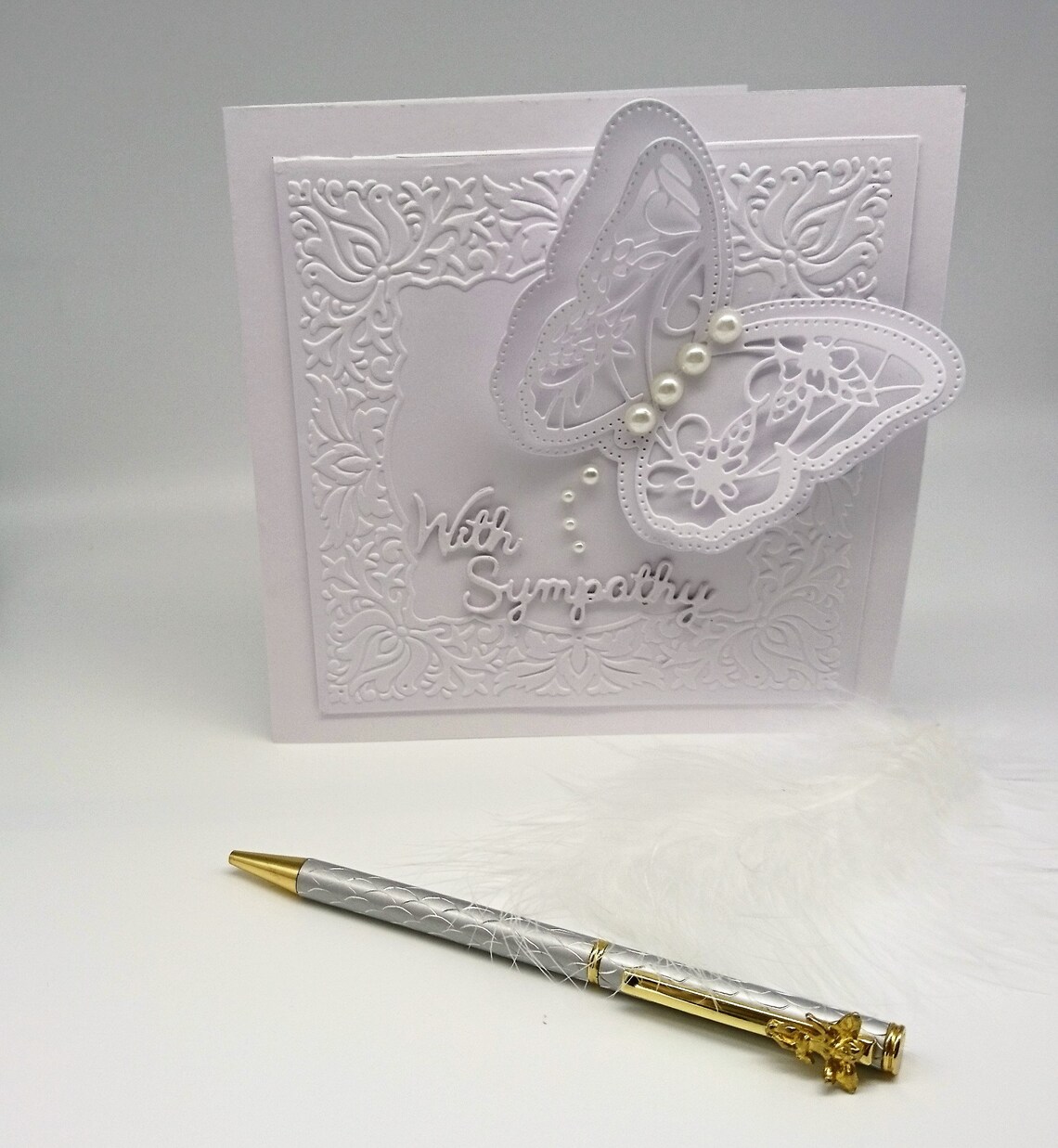 Sympathy Condolence Card Sensitive White on White. Spiritual - Etsy