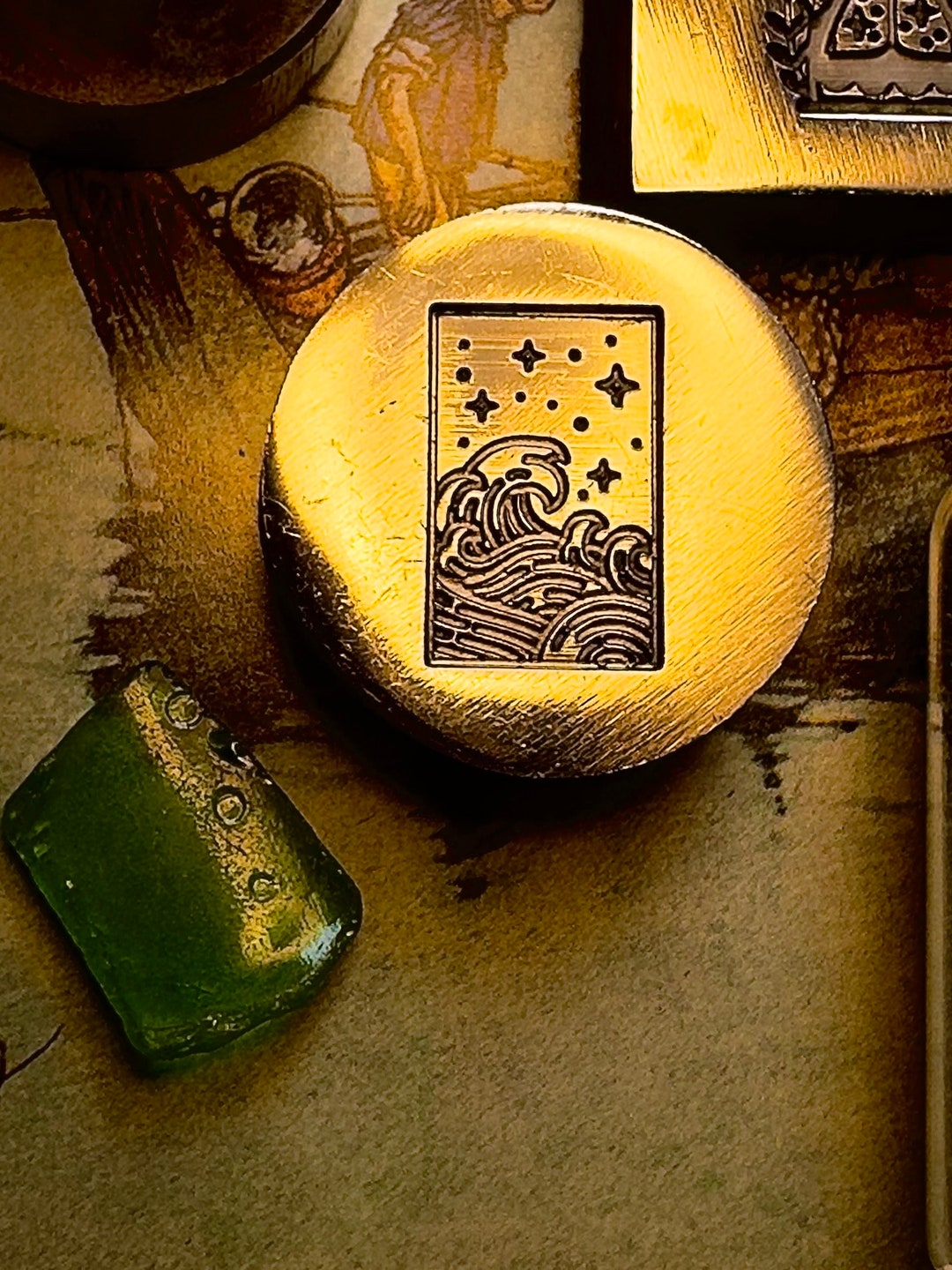 Waves Ocean Night Sky Postage Stamp Card Steel Impression Die - Etsy