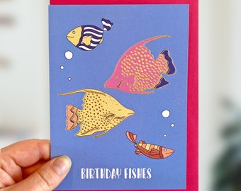 Fish Birthday Card | Etsy
