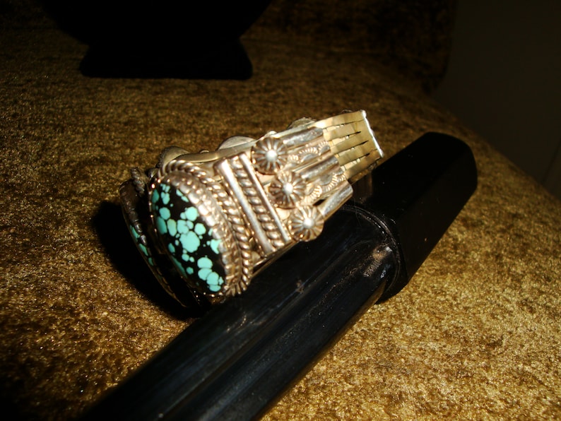 One of a Kind, Natural Zacatecas Rare Webbed Turquoise, Men's Cuff ...