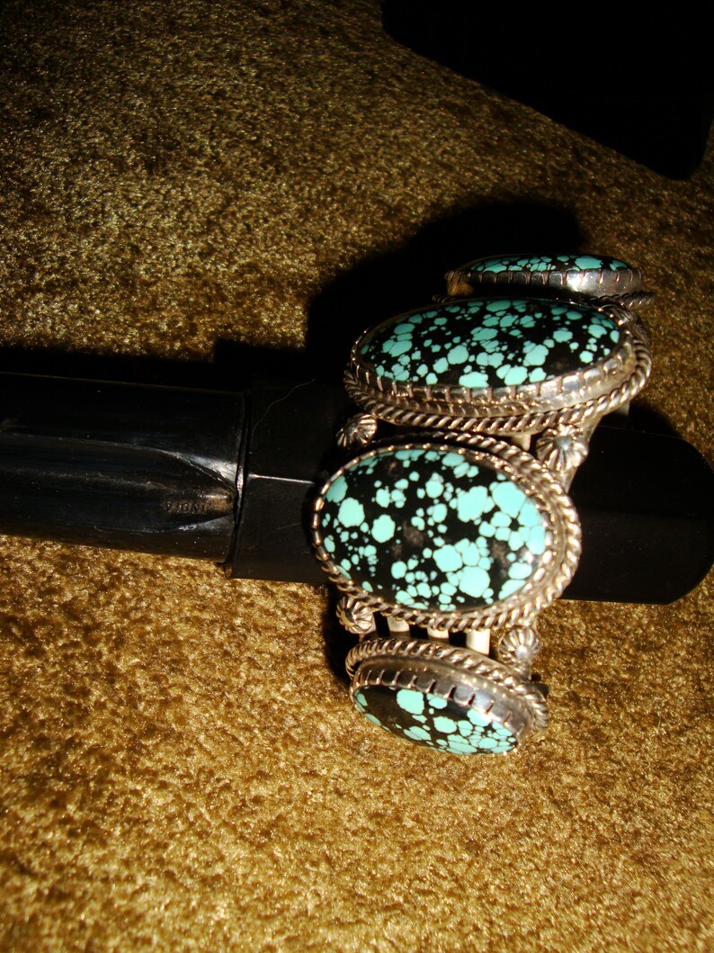 One of a Kind, Natural Zacatecas Rare Webbed Turquoise, Men's Cuff ...