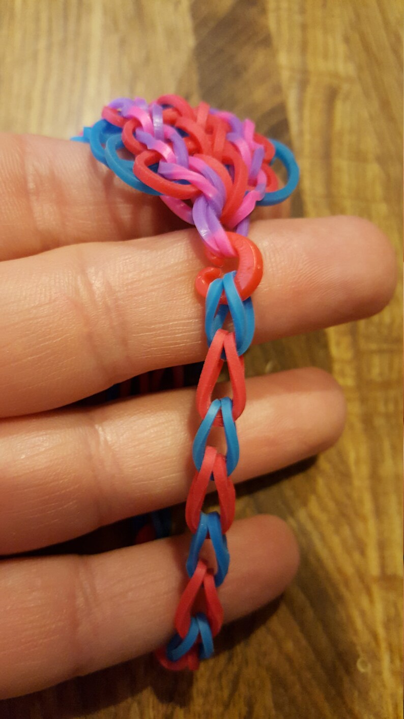 Rainbow Loom Triple Single Loop Winged Stretchy Bracelet - Etsy Canada