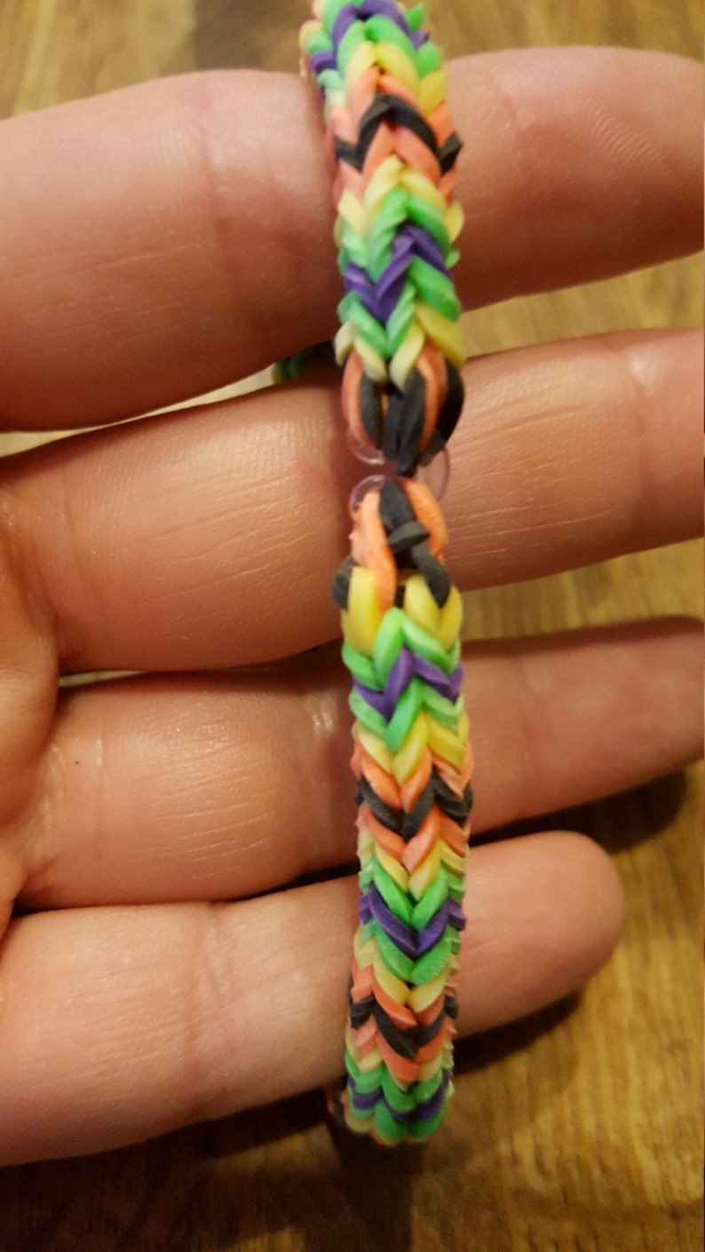 Rainbow Loom Hexafish Stretchy Bracelet - Etsy