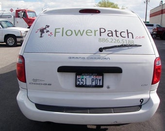 Custom Window Perforated Vinyl Decal Sticker, One Way Vision See ...