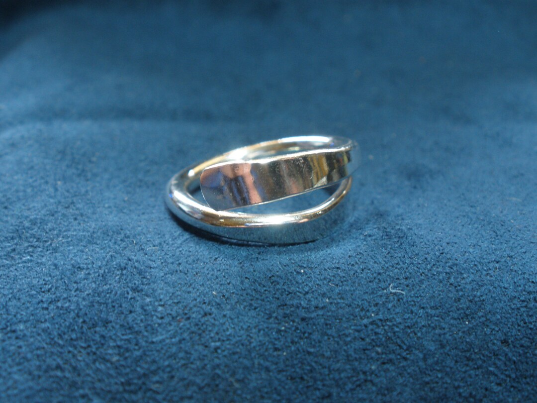 Two Thick Sterling Silver Simple Flare End Rings - Etsy