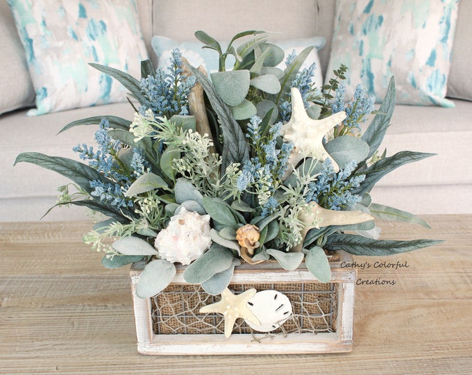 Coastal Centerpiece, Beach Centerpiece, Coastal Table, Coastal Decor ...