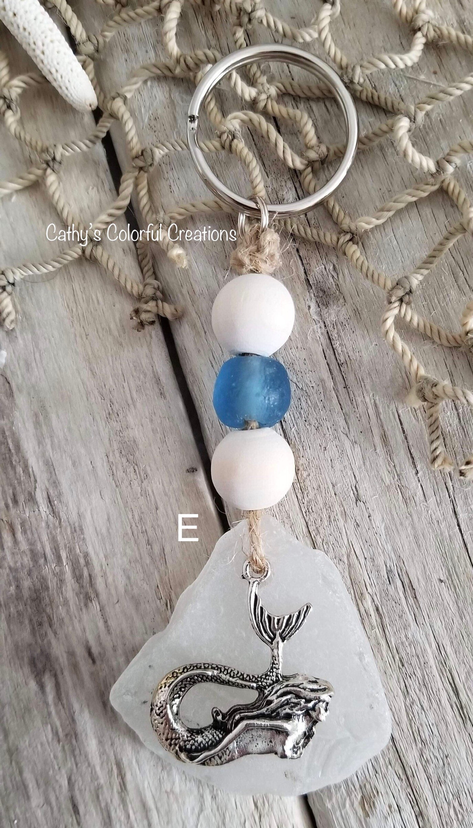 Key Chain Sea Glass Key Chain Coastal Key Chain Beach Key - Etsy