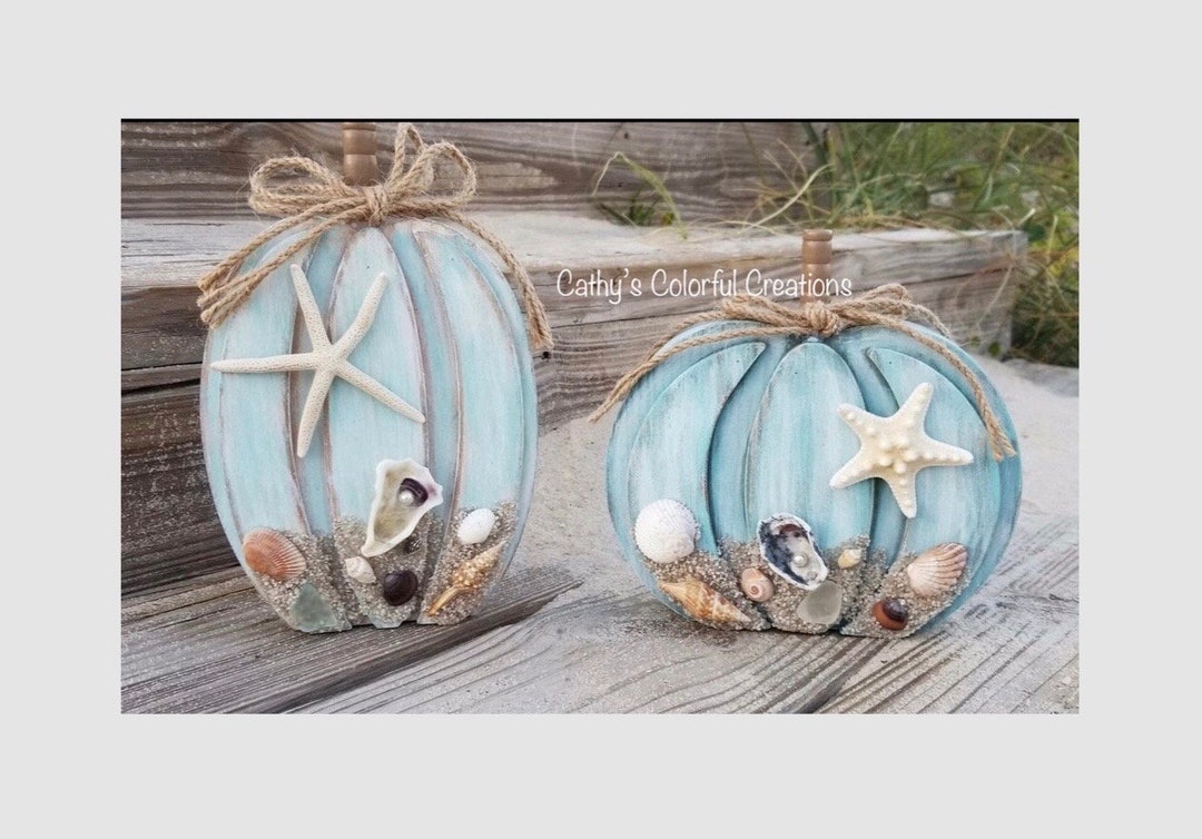 Pumpkins, Coastal Pumpkins, Beach Pumpkins, Coastal Fall Decor, Beach ...