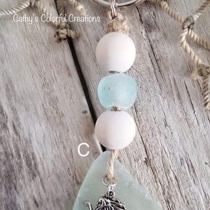 Key Chain, Sea Glass Key Chain, Coastal Key Chain, Beach Key Chain ...