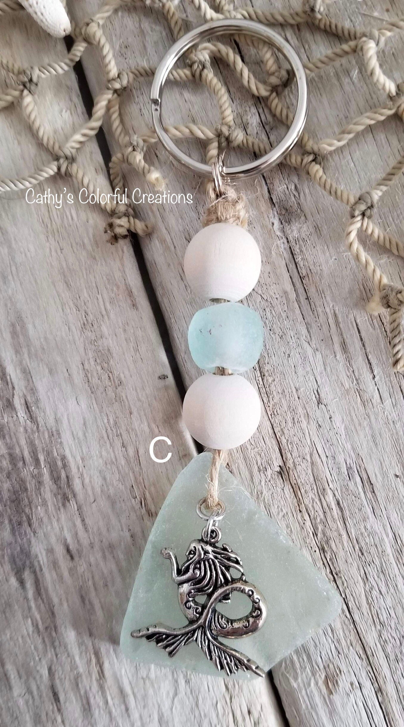 Key Chain Sea Glass Key Chain Coastal Key Chain Beach Key - Etsy