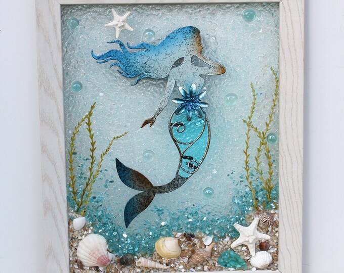 Mermaid, Swimming Mermaid, Mermaid Window, Mermaid Art, Mermaid Window ...