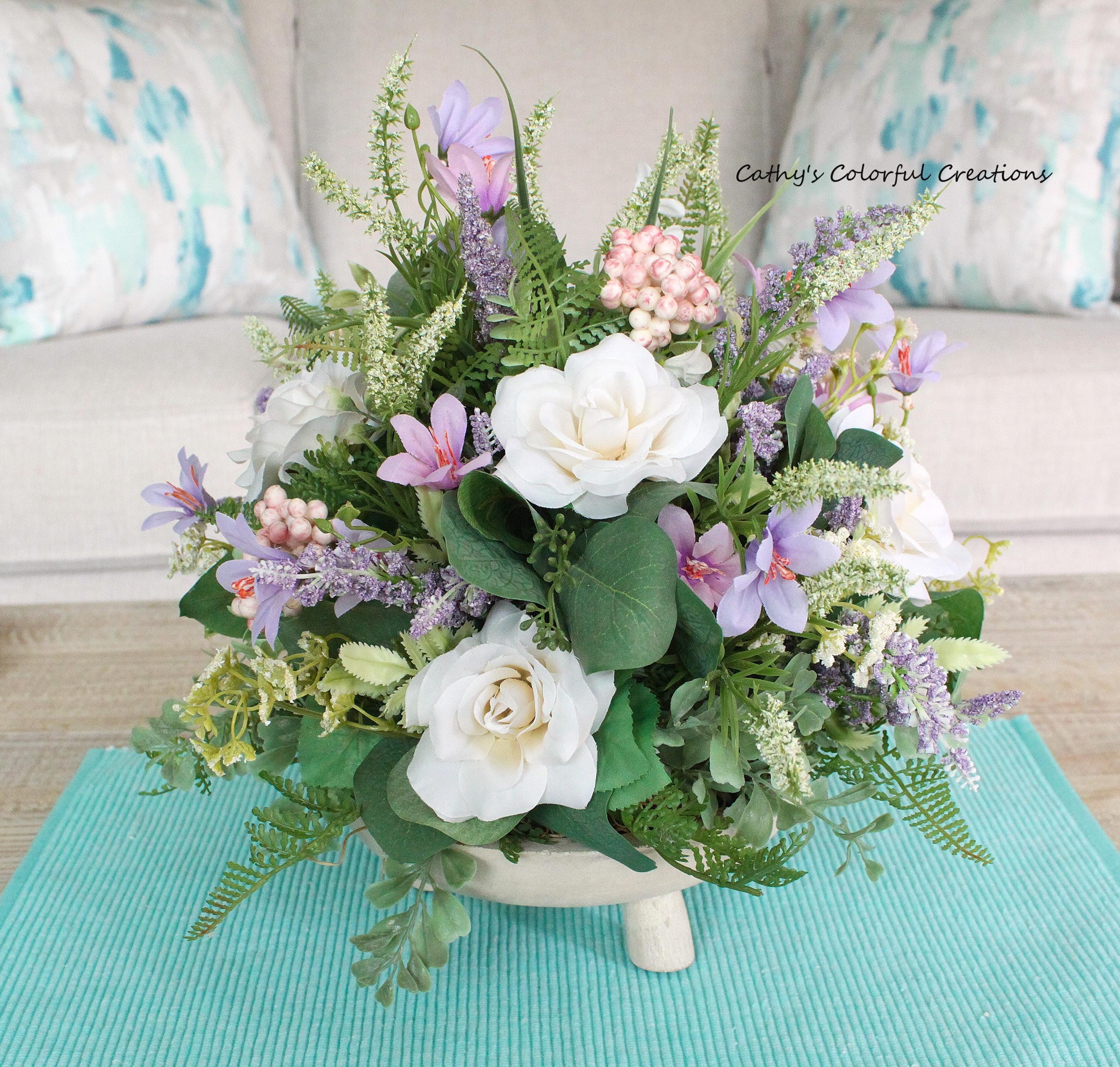 Centerpiece, Floral Centerpiece, Wooden Riser, Floral Design ...